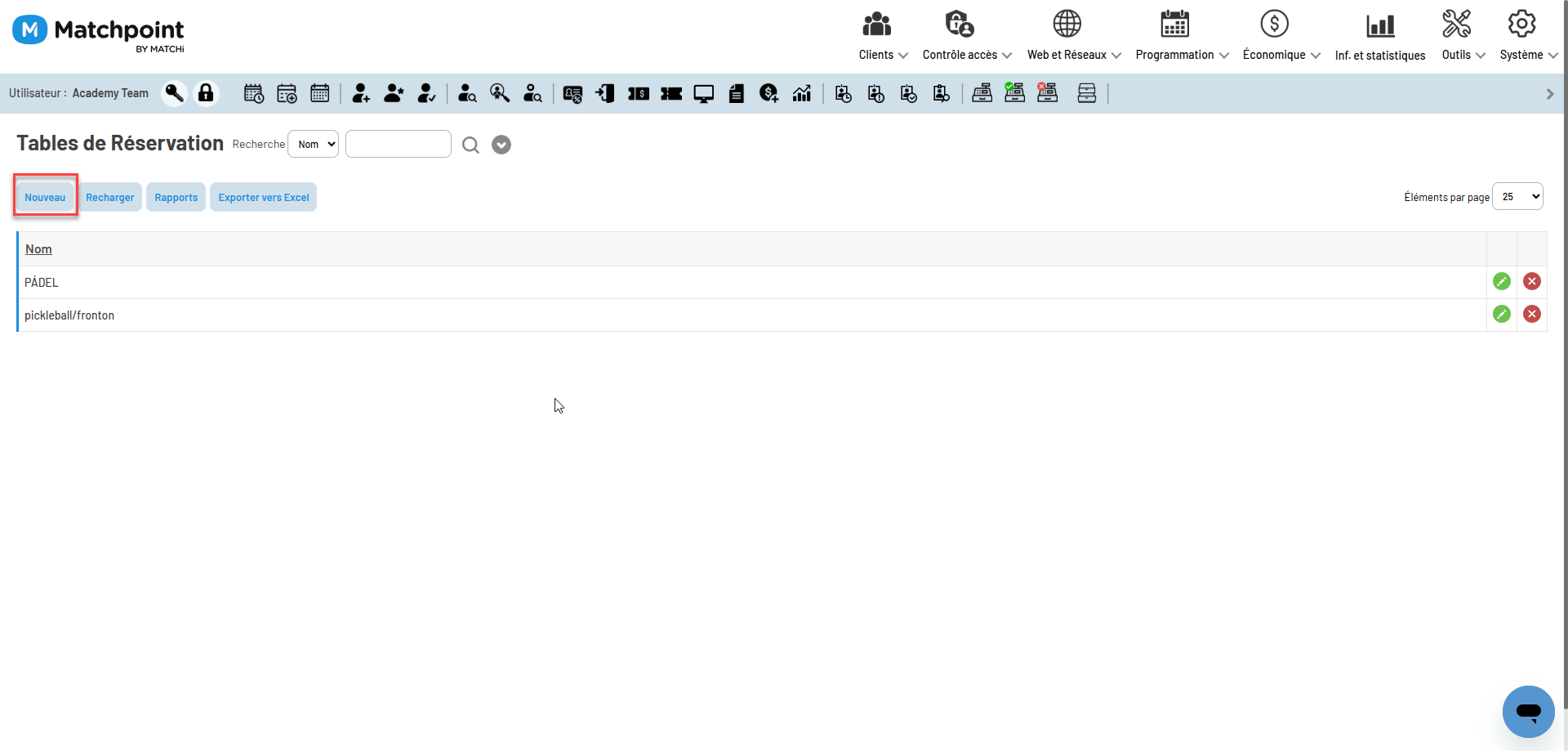 Comment configurer notre tableau des réservations ? – TPC Matchpoint