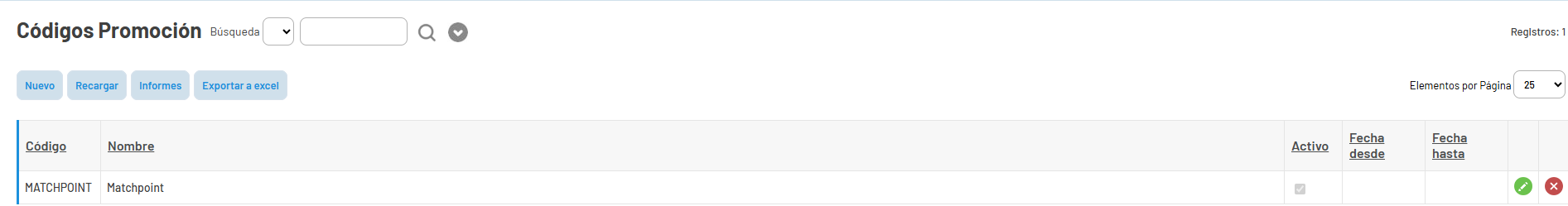 Como crear códigos promocionales – TPC Matchpoint