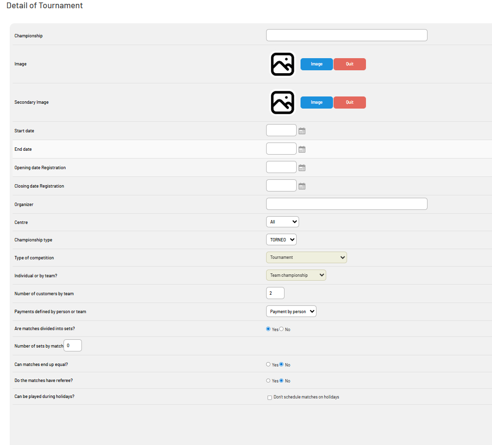 How to create a tournament – TPC Matchpoint