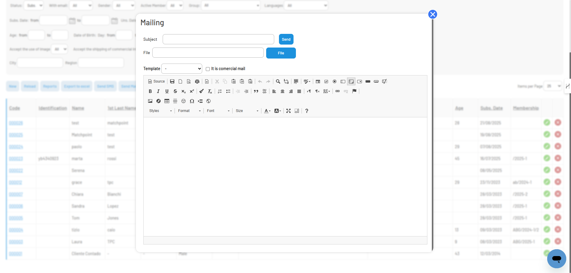 How to send a mailing to your customers – TPC Matchpoint