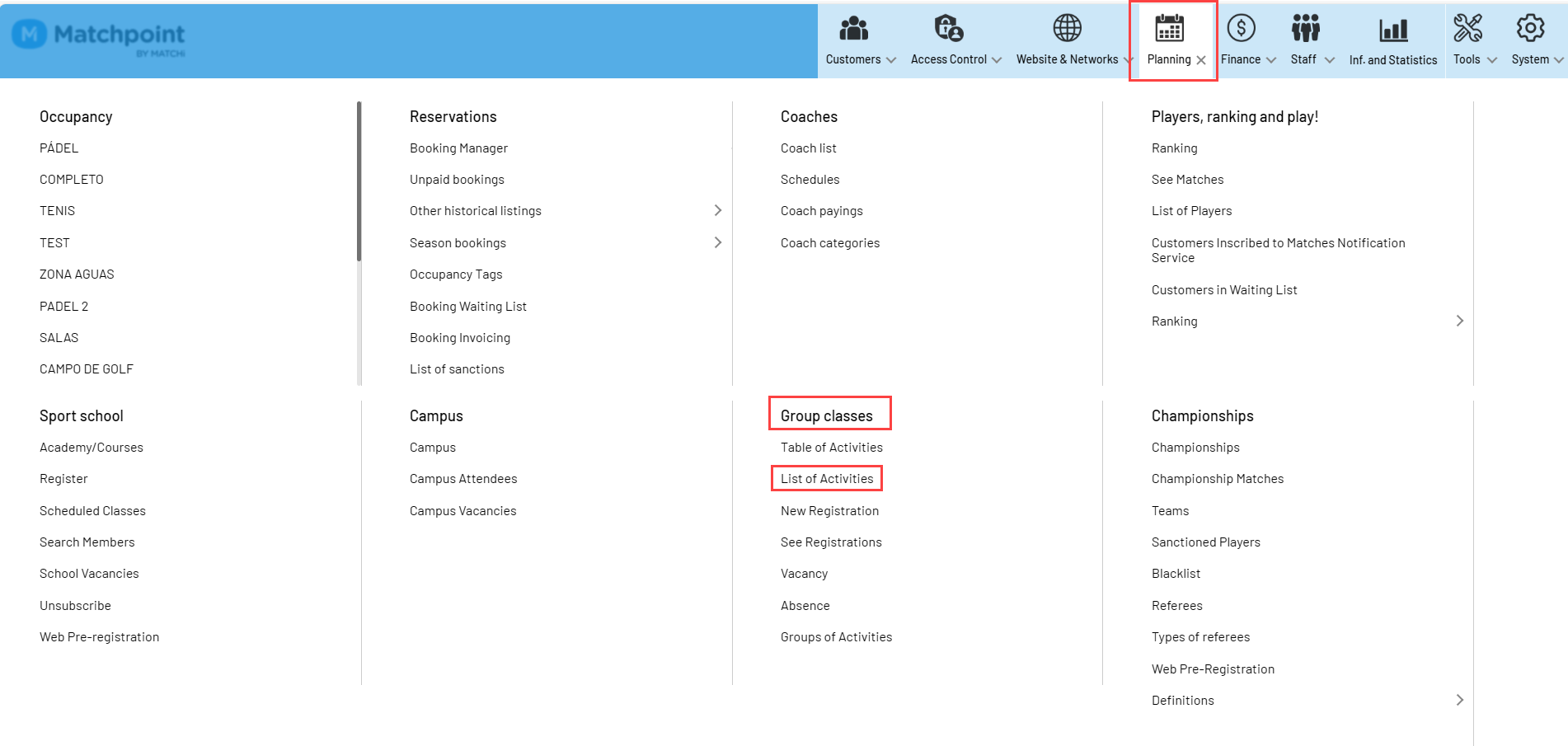How to create and schedule an activity: – TPC Matchpoint