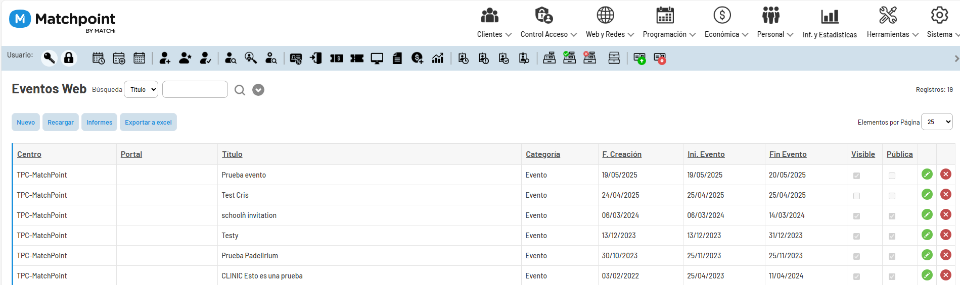 Cómo publicar un evento – TPC Matchpoint