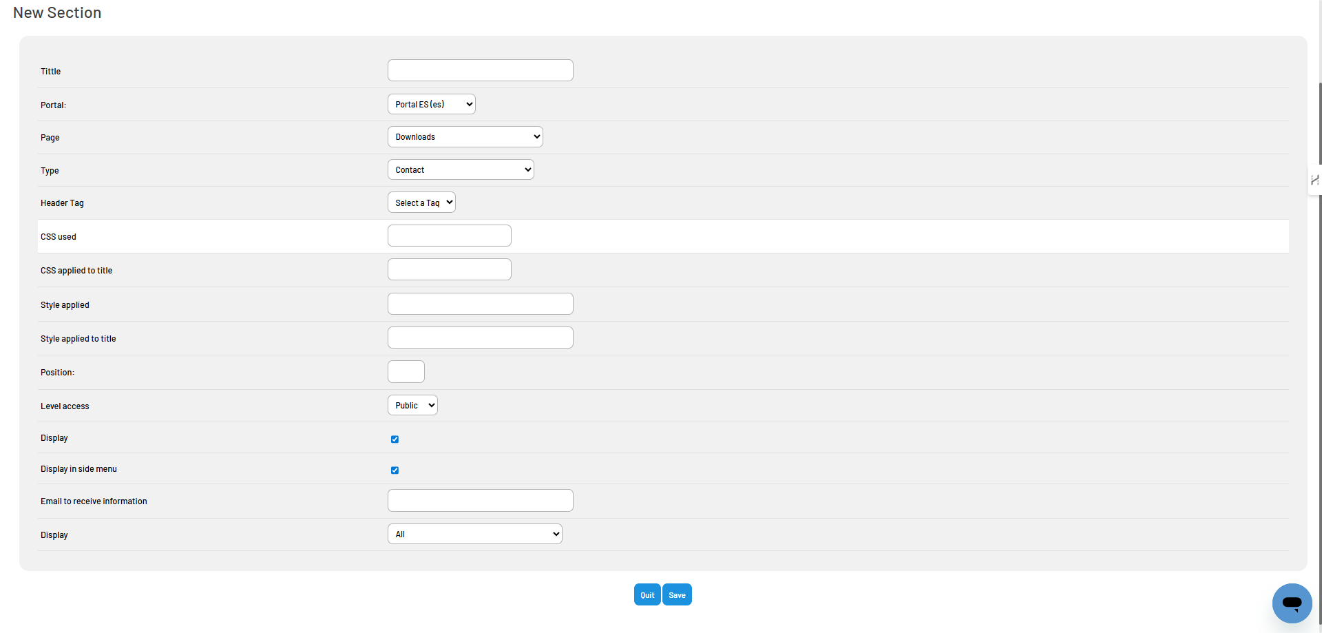 Create the contact page – TPC Matchpoint