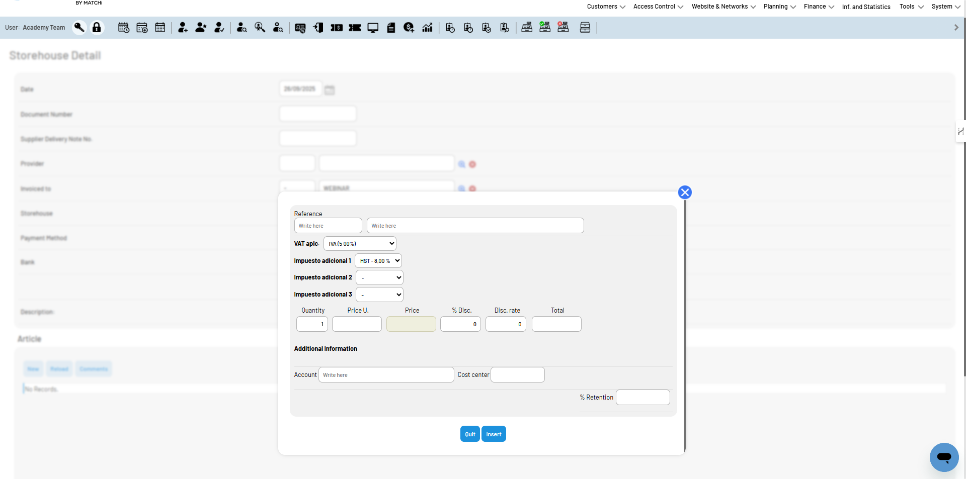 How to add stock by delivery notes or purchase invoices – TPC Matchpoint