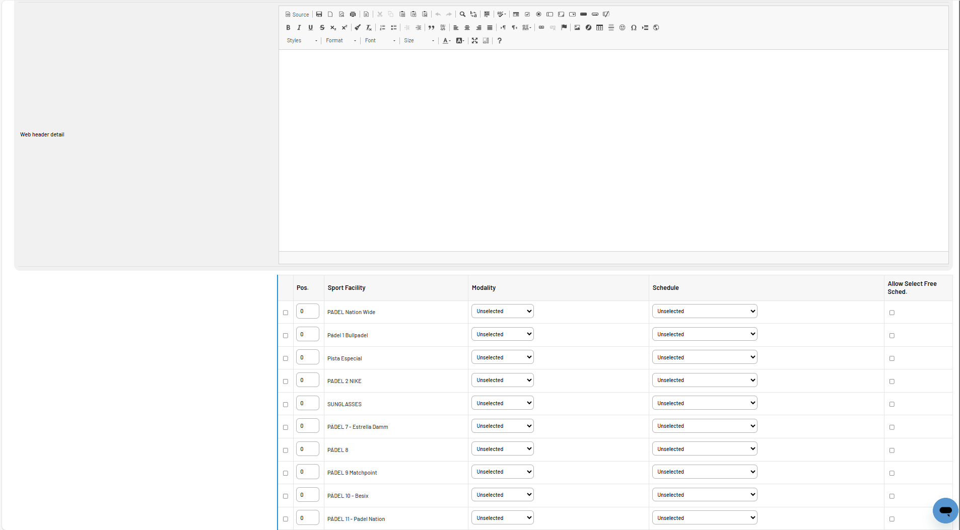 How to create booking tables for the web – TPC Matchpoint