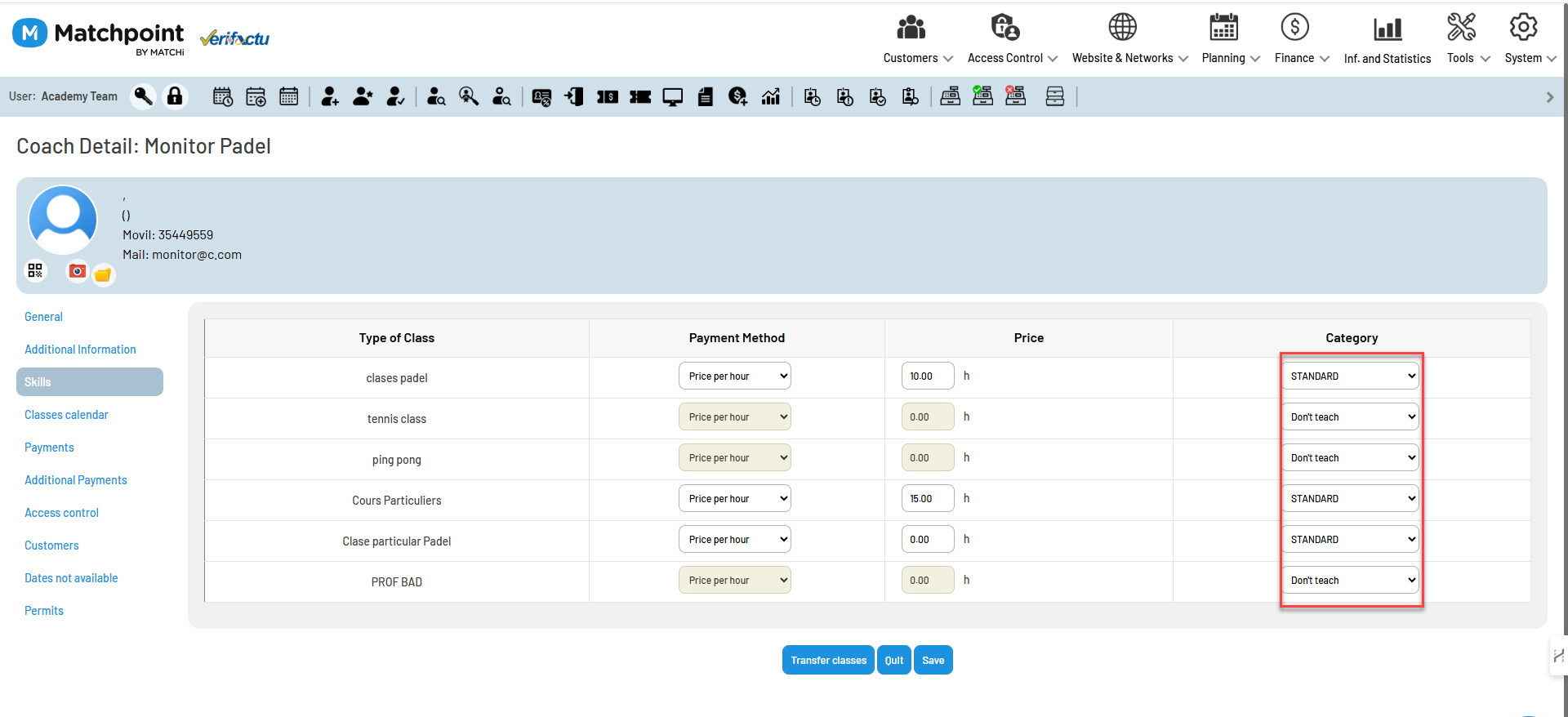 New Private Lesson Reservation Feature – TPC Matchpoint